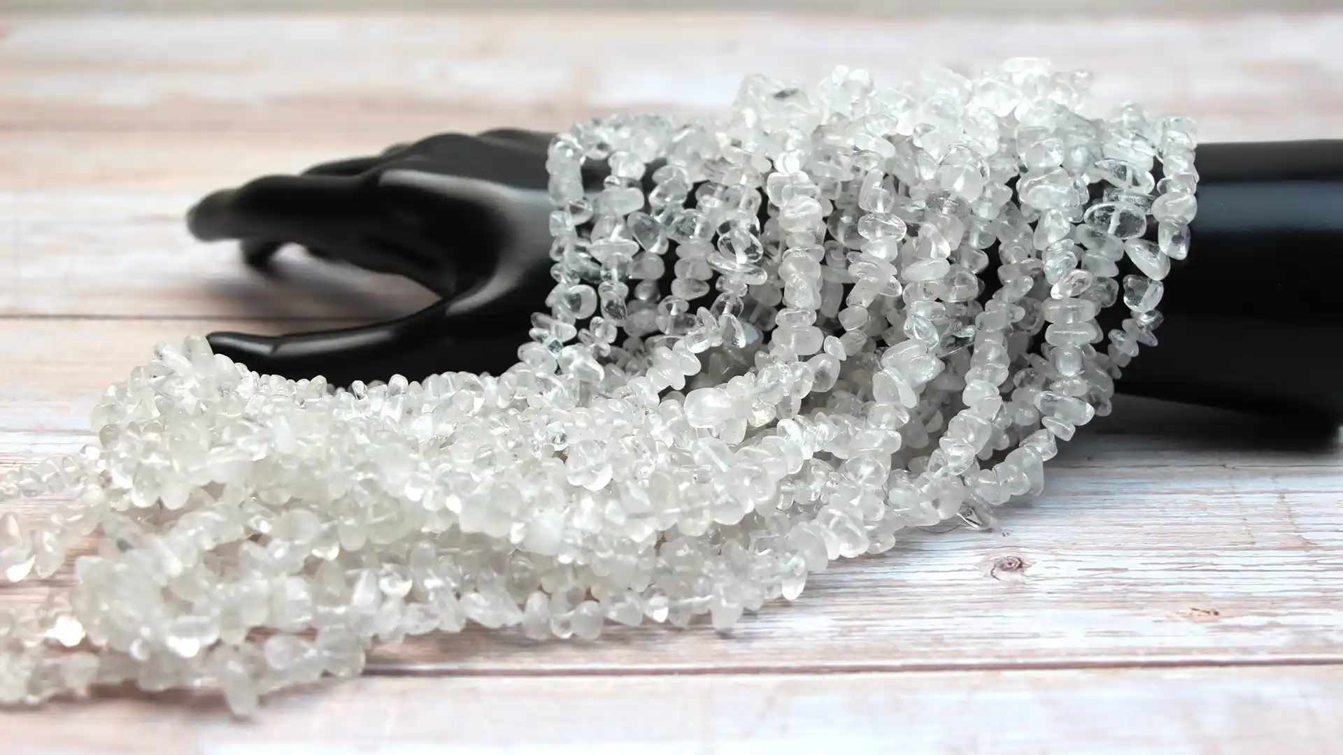 Perles en Cristal de Roche – Chips 5-8mm – 80cm - AzurExel